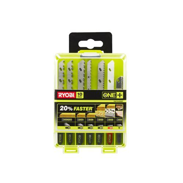 Пилочки для лобзика Ryobi RAK10JSBMP, набір 10 шт, для дерева, металу ...