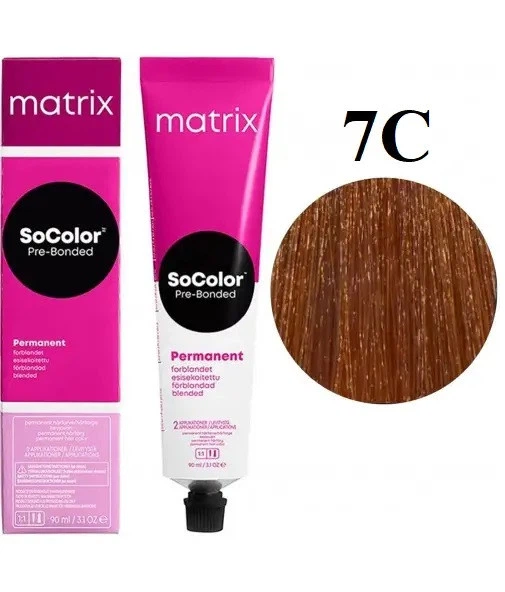 Стойкая крем-краска Matrix Socolor beauty 7C Блондин медный 90 мл ...