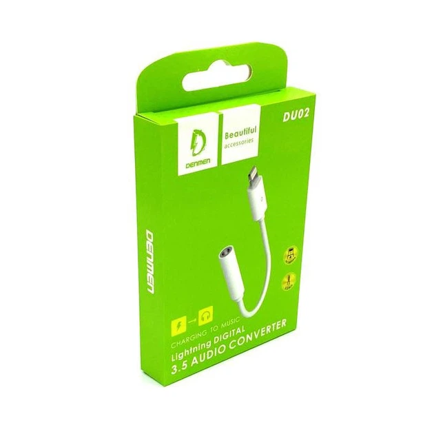 Перехідник Denmen DU02 з AUX 3.5mm на Lightning – фото, відгуки, характеристики в інтернет ...