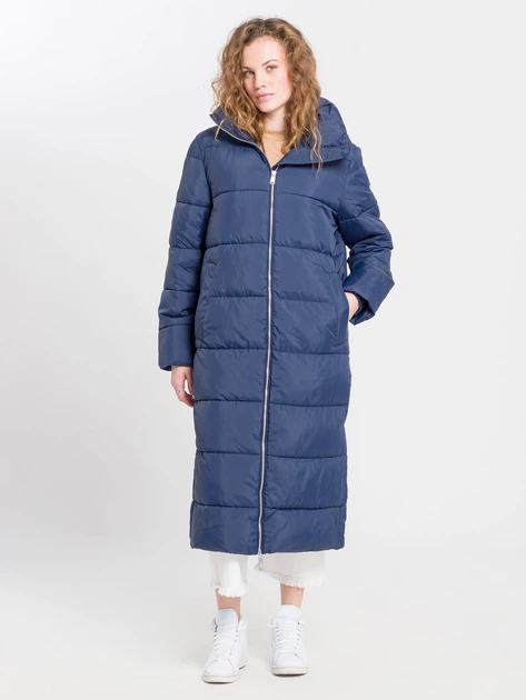 Куртка зимова довга жіноча Cross Jeans 81248 001 S Темно синя 8697319319743 Брендовий одяг