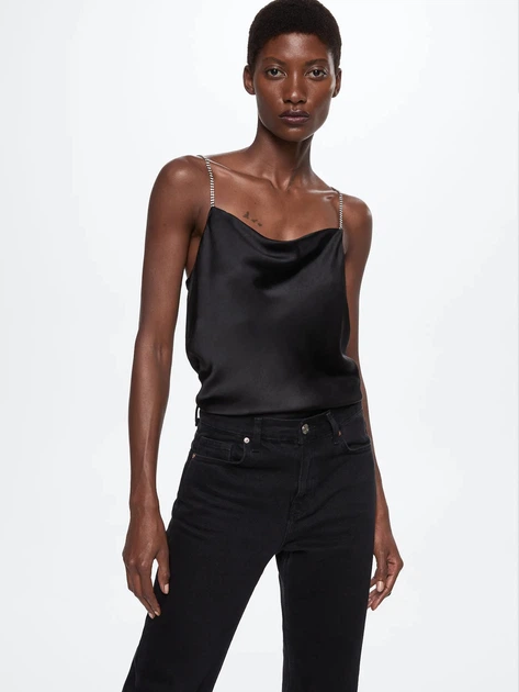 Топ женский Mango NINETIES 37049081-99 S Черный (8445791327479) – в ...