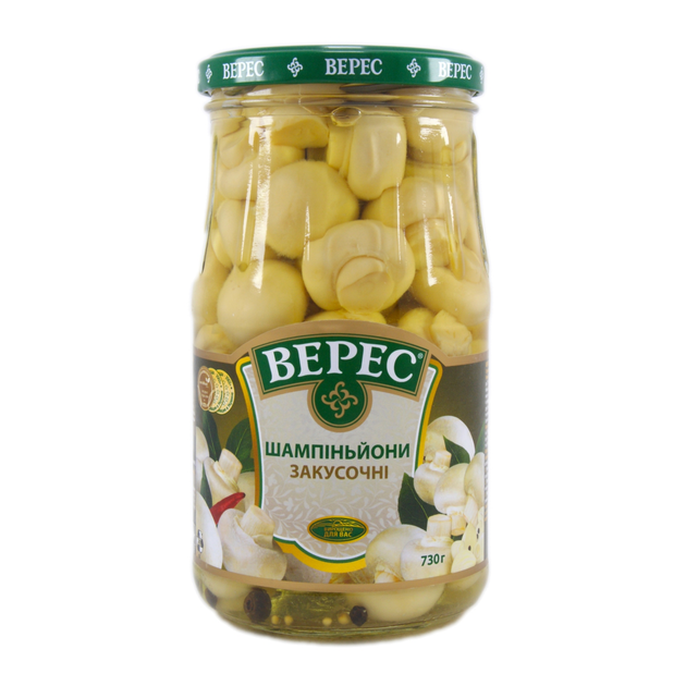 Шампиньоны маринованные Верес Закусочные 730 г – ROZETKA | Купить ...
