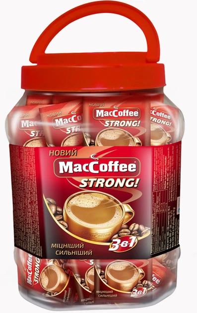 Купить Кофейный напиток 3в1 MacCoffee Strong с сахаром и подсластителем ...