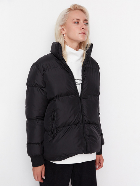 Пуховик демисезонный короткий женский Trendyol TWOAW23MO00248 M Black ...