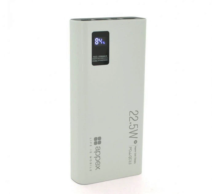 Повербанк Power Bank Appex DX-K8 20000 мАч, быстрая зарядка 22,5 Вт ...