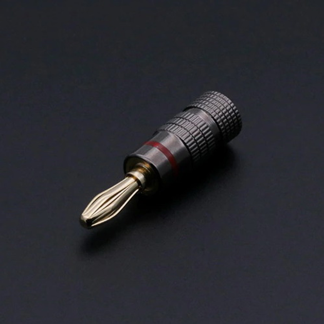 Штекер типа банан акустический коннектор Banana Plug 4 мм, Graphite/Red ...