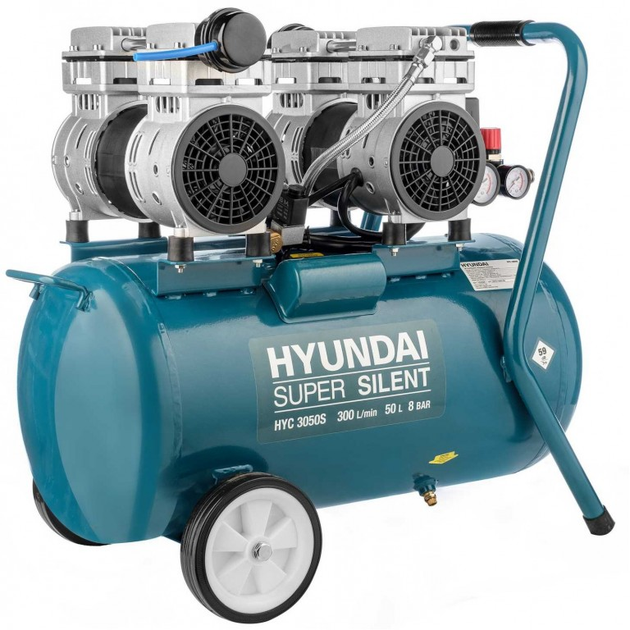 Компрессор воздушный безмасляный 4-х поршневой Hyundai HYC 3050S 2000Вт ...