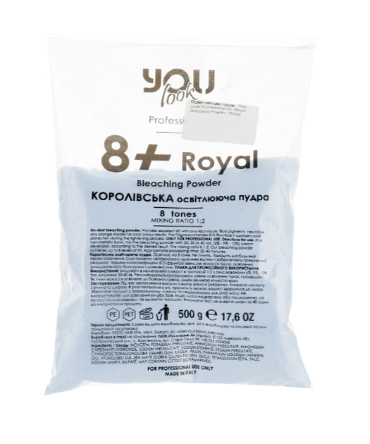 Осветляющая пудра синя You Look Professional 8+ Royal Bleaching Powder ...