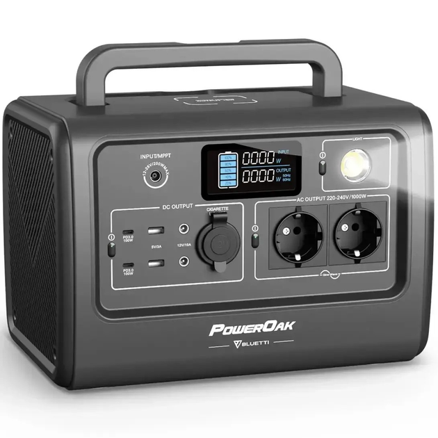 Портативна електростанція BLUETTI PowerOak EB70, 1000Вт 716 Втч ...