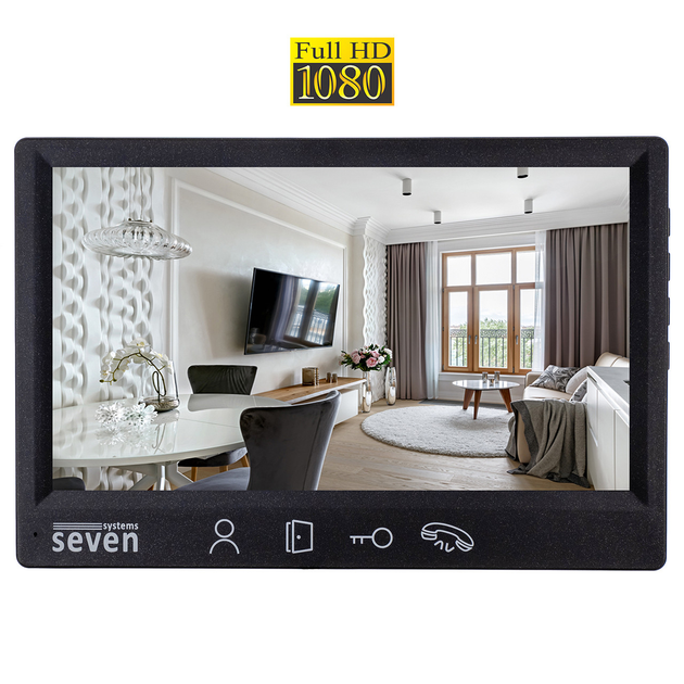 Видеодомофон с датчиком движения SEVEN DP–7571 FHD black – фото, отзывы ...