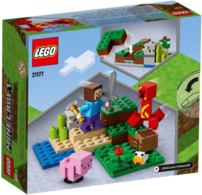 Лего Майнкрафт Засада Крипера Lego Minecraft 21177 – игрушки с ...