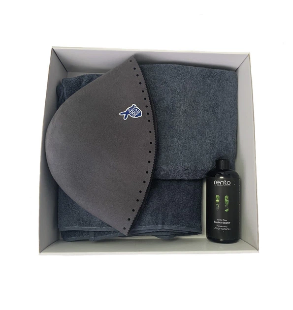 Подарочный набор для бани и сауны Рremium класса хуст серый ( Husst ...