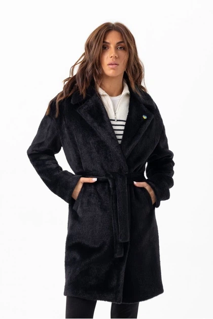 Утепленная шуба из эко-альпаки "Монро" черная размер 42 от продавца: SunJack – в интернет ...