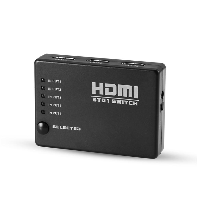 HDMI-переключатель Dellta HS55 на 5 портов HDMI switch с пультом ДУ ...