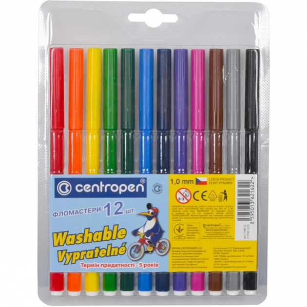 Фломастеры CENTROPEN 12 цветов - CENTROPEN - 7790/12 – фото, отзывы ...