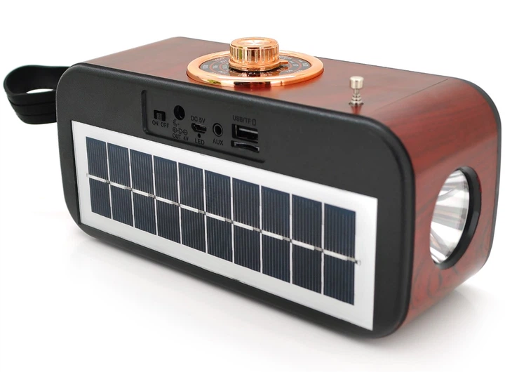 Радіоприймач з ліхтариком Voltronic Nss270br Wireless Speaker акумулятор на сонячних батареях