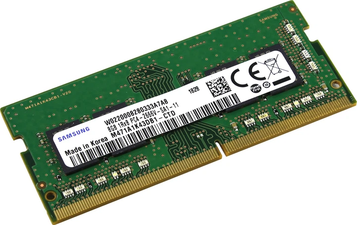 SODIMM 8Gb DDR4 2666mhz Pc4-21300 Samsung M471A1K43DB1-CTD – фото, отзывы, характеристики в ...