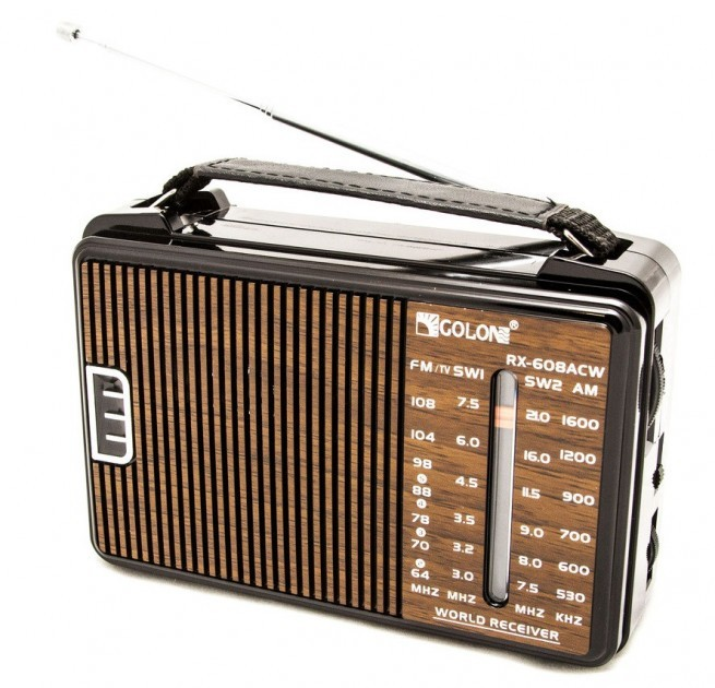 Радиоприемник всеволновой FM 64-108 МГц, AM, SW от сети 220V и батареек ...