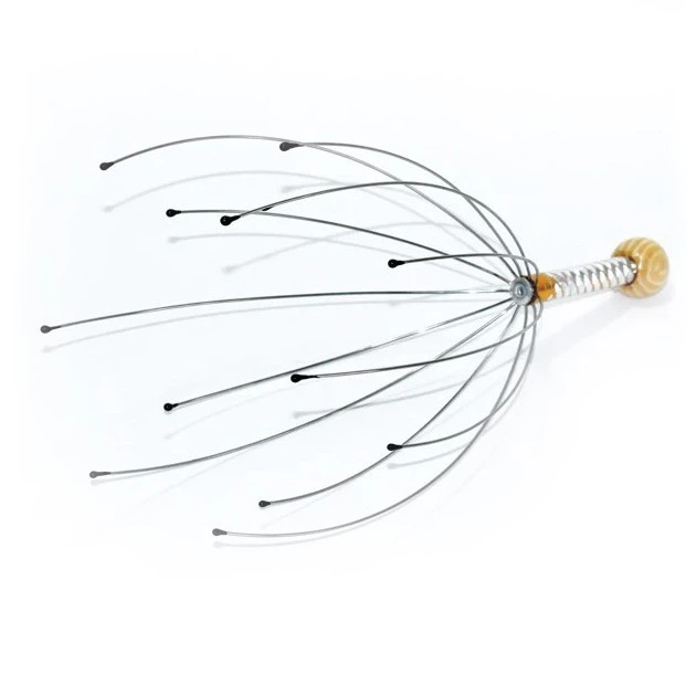 Масажер для голови антистрес Мурашка (Murashka), колір Металік ...