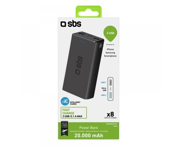 Внешний аккумулятор (Power Bank) SBS Power bank 20000 mAh ...