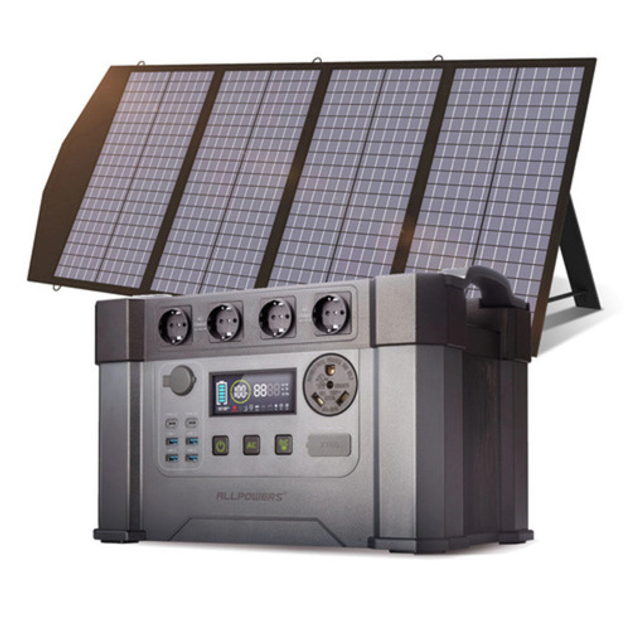 Солнечный генератор Allpowers 2000W (аккумулятор 2000W + солнечная ...