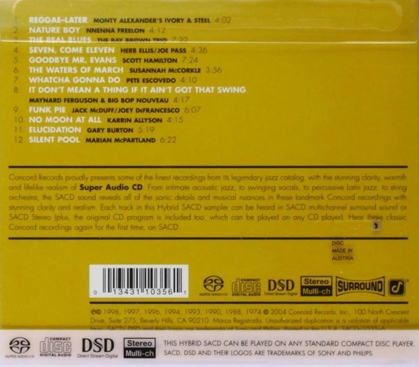 CONCORD JAZZ – Sampler Volume 2 (SACD, U.S.A.) – фото, отзывы ...