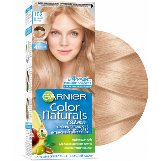 Краска для волос Garnier Color Naturals 102 Снежный блонд, 110 мл от ...