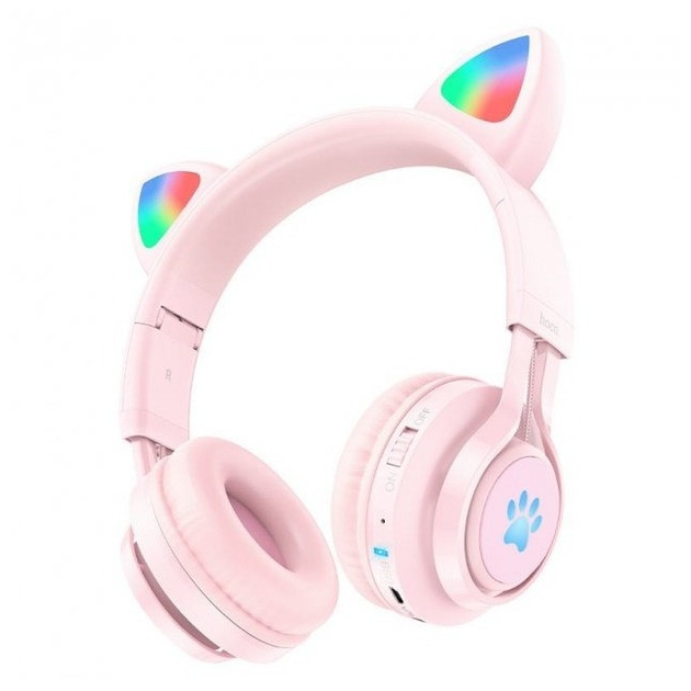 Беспроводные наушники с ушками детские HOCO W39 Cat ear kids с ...