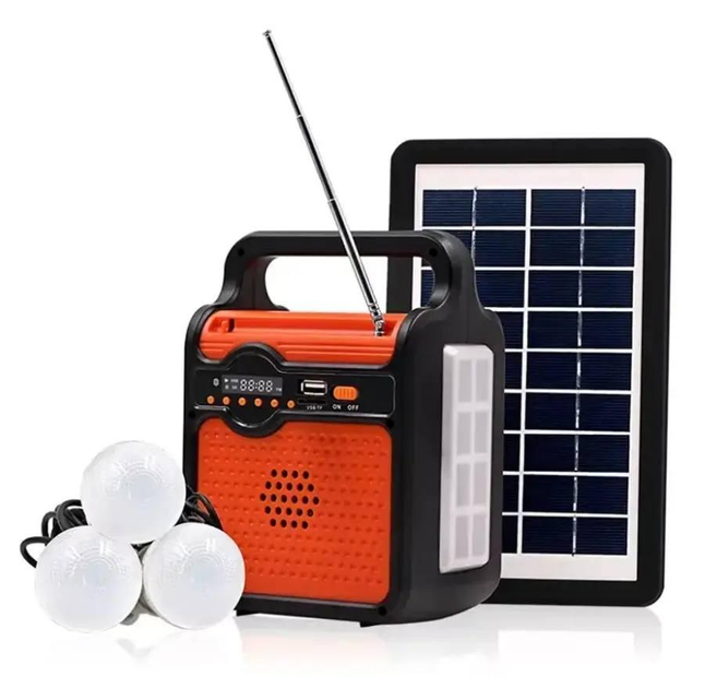 Многофункциональный LED фонарь с солнечной панелью, радио, MP3 плеер ...