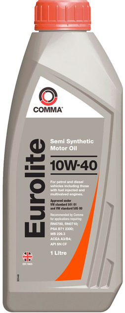 Моторное масло Comma EUROLITE 10W-40 1 л (EUL1L) – фото, отзывы ...