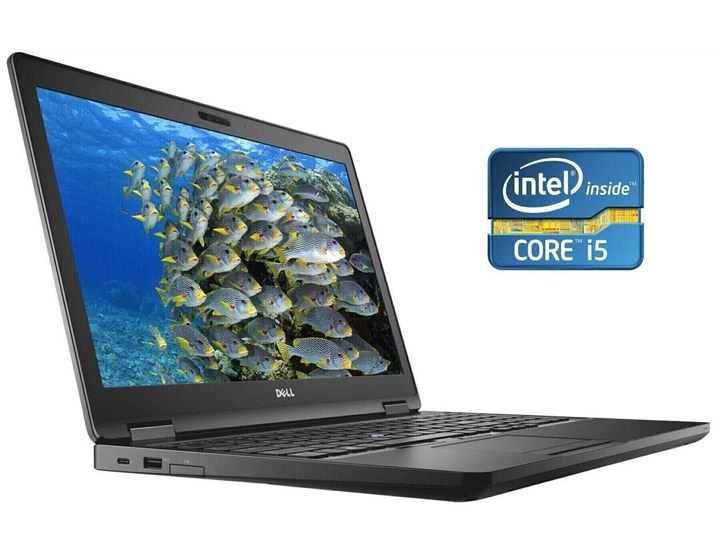 Ноутбук Dell Latitude E5580 / 15.6" IPS / Core i5-7200U (2(4) ядра по 2.5-3.1GHz) / 8GB DDR4 ...