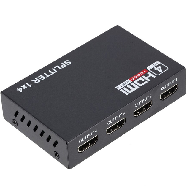 Активный HDMI разветвитель U&P Splitter 1 to 4 Black (WAZ-FHD14-BK ...