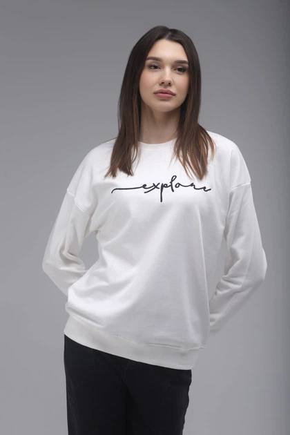 Cвітшот жіночий Kuzey 1023 M Білий (2000989282884) від продавця: Run&Go ...