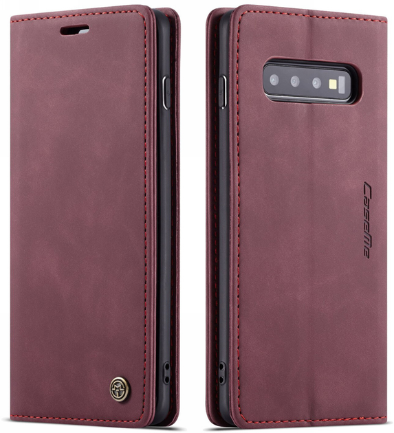 Чехол книжка с магнитом Samsung Galaxy S10 Plus CaseMe Wine (16233-42 ...