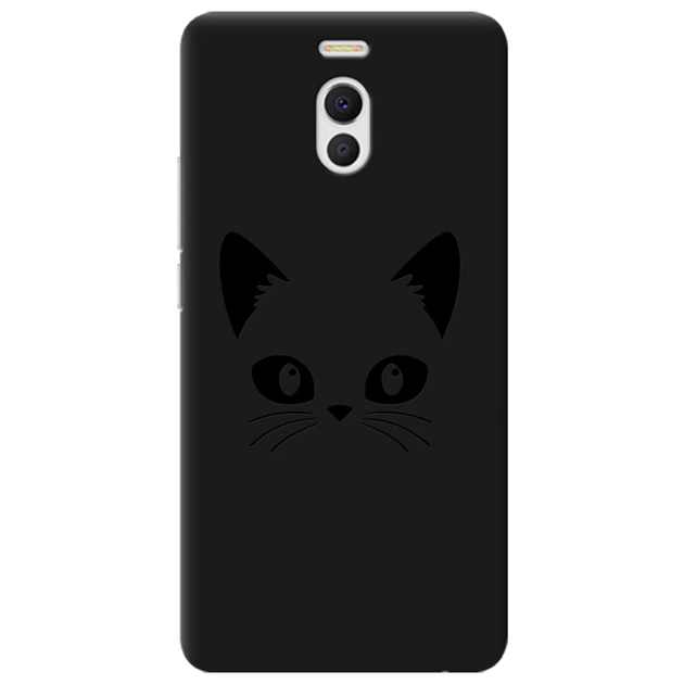 Чехол для Meizu M6 Note черный матовый soft touch Cat Black ...