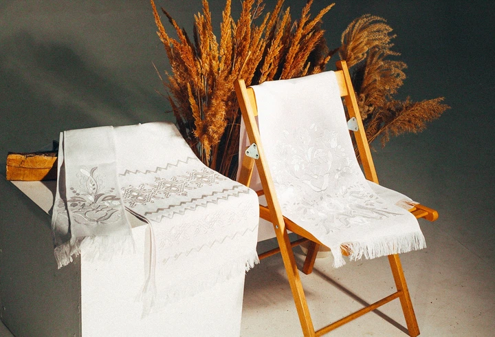 Набір Barvy весільних рушників біла гладь фото відгуки характеристики в інтернет магазині