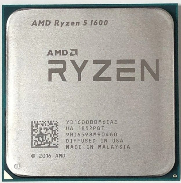 Процессор AMD AM4 Ryzen 5 1600 (3.2GHz 6 Core 12 Thread 16Mb ...