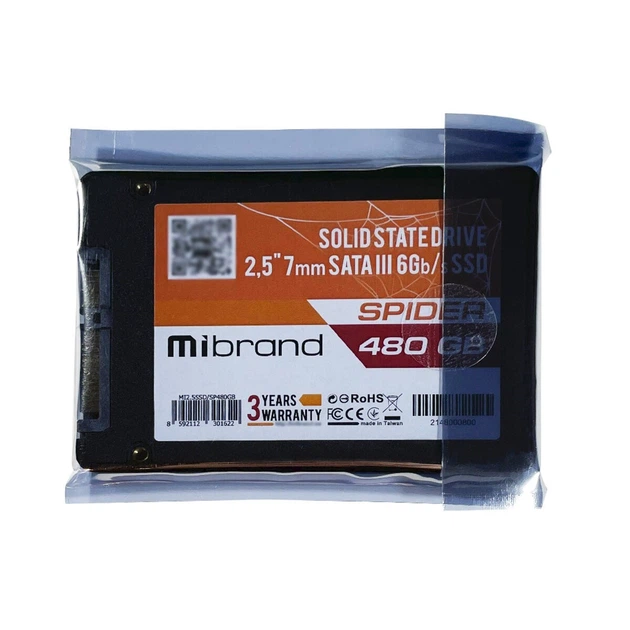 Твердотельный накопитель SSD Mibrand Spider 480Gb SATAIII 3D TLC 550 ...