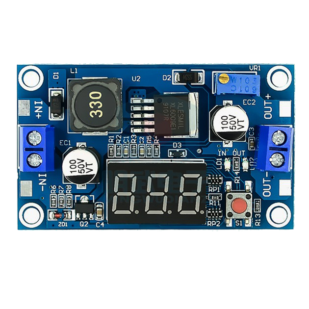 Підвищуючий перетворювач XL6009 DC 3-35В до 6-45В 3А з дисплеєм – фото ...