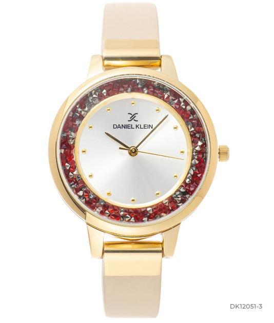 Женские часы DANIEL KLEIN DK12051-3 Светло-коричневые с серебристым ...