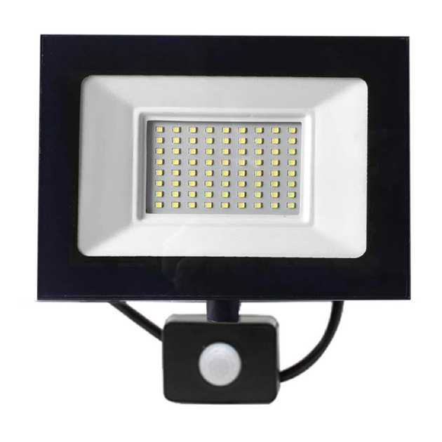 50W 6500K 220V уличный светодиодный led прожектор с датчиком движения и ...