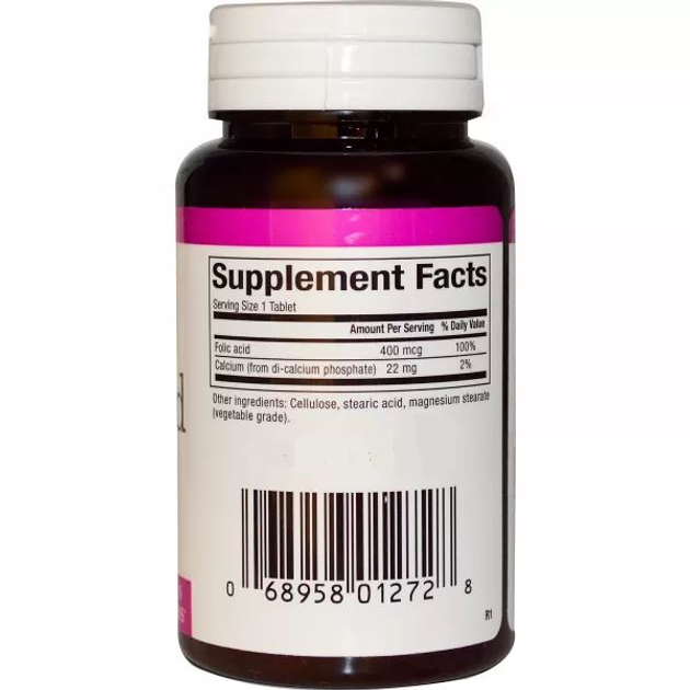 Фолиевая кислота Natural Factors Folic Acid 400 mcg 90 Tabs – фото ...