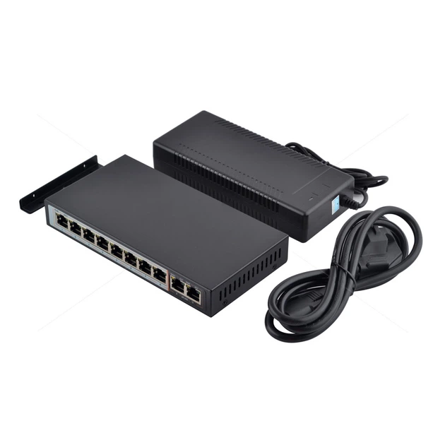 POE коммутатор FoxGate S6008-E2-AI POE (120W) [8 х FE POE + 2 uplink x ...