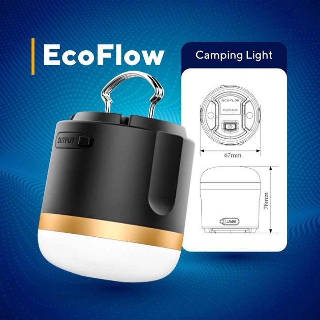 Багатофункціональний портативний LED-ліхтарик EcoFlow Camping Light для ...