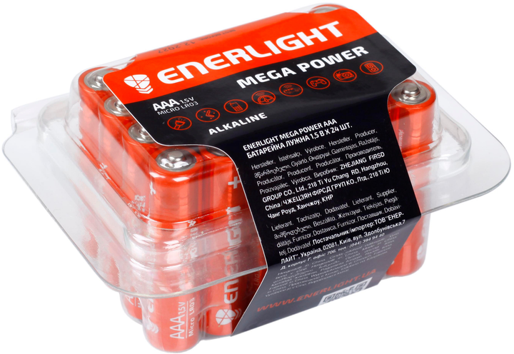 Батарейка Enerlight Mega Power AAA Box 24 шт (90030324) – фото, відгуки ...