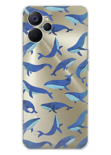 Прозорий силіконовий чохол iSwag для Realme 10 5G з малюнком - Кити ...