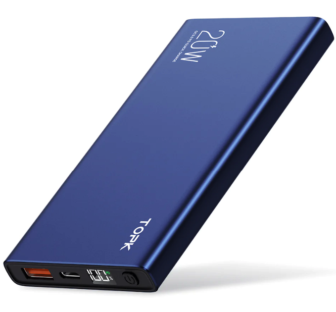 Зовнішній акумулятор Power Bank Topk 10000 mAh QC3.0/PD 20W 1xUSB ...