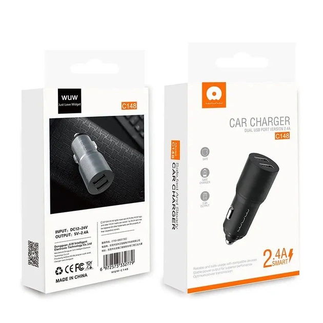 Зарядне автомобільне WUW C148 (2USB 2.4A) Чорний – фото, отзывы, характеристики в интернет ...
