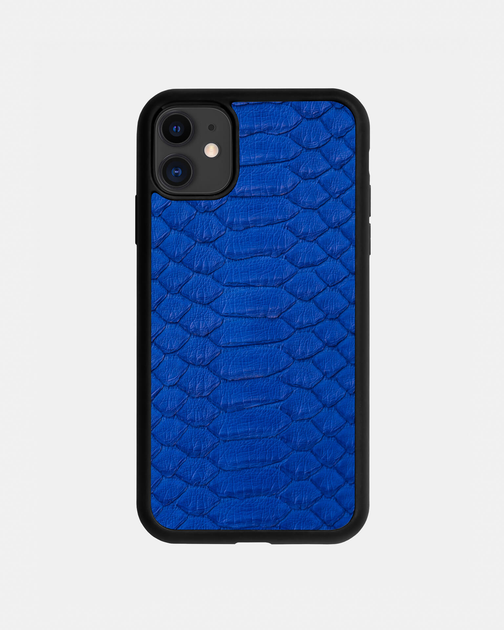 Чехол Kartell из кожи питона с широкими чешуйками для iPhone 11 Синий ...