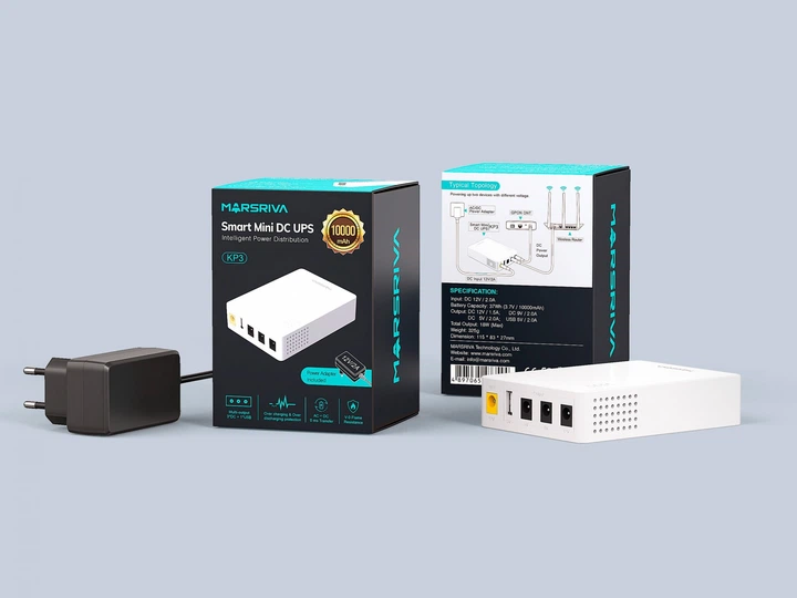 Mini UPS 10000mAч павербанк для роутера 5V /9V/ 12V ИБП MARSRIVA KP3 ...